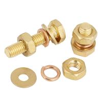 China Grade 4.8 8.8 10.9 12.9 Brass Hex Head Bolts and Nuts Zinc Finish DIN933 DIN931 for sale
