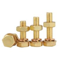 China Grade 4.8 8.8 10.9 12.9 Brass Hex Head Bolts and Nuts Zinc Finish DIN933 DIN931 for sale