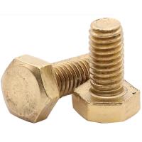 China Grade 4.8 8.8 10.9 12.9 Brass Hex Head Bolts and Nuts Zinc Finish DIN933 DIN931 for sale