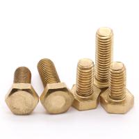 China Grade 4.8 8.8 10.9 12.9 Brass Hex Head Bolts and Nuts Zinc Finish DIN933 DIN931 for sale