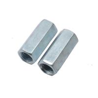 China DIN Standard Plain Zinc Galvanized Hexagon Long Nut M5-120 for Connector Nut Connection for sale