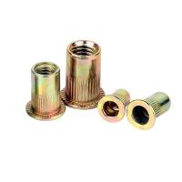 China Galvanized Flat Head Nut with Grade 4.8/8.8/10.9/12.9 Ect Knurled Vertical Rivets for sale