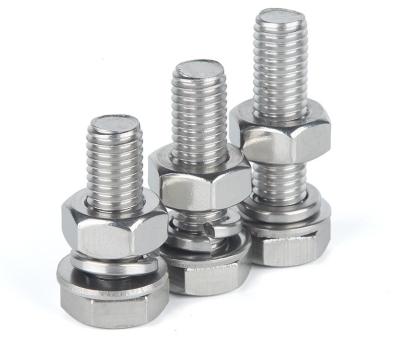 China SUS304 Stainless Steel Hex Head Bolt and Nut DIN933 M4-M30 for Construction for sale