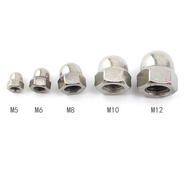 China 304 Stainless Steel Hexagon Round Head Nut with Decorative Cover M2-M30 Building Fastener for sale