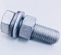 China Hot Dip Galvanized Hex Bolt DIN933 and Nut DIN934 M12 x 50mm for Industrial Use for sale