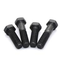 China DIN Standard Carbon Steel Hex Bolts M10 M20 M30 Black Oxide High Precision Grade 8.8 for sale