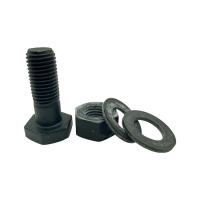 China DIN Standard Carbon Steel Hex Bolts M10 M20 M30 Black Oxide High Precision Grade 8.8 for sale