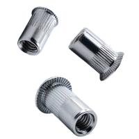 China ZINC PLATED Small Large Countersunk Flat Head Reduced Side With Notch Collar Rivet Nuts for sale