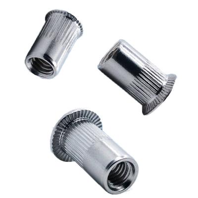 China ZINC PLATED Small Large Countersunk Flat Head Reduced Side With Notch Collar Rivet Nuts for sale