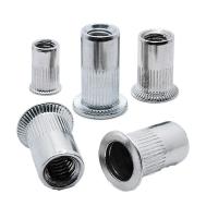 China ZINC PLATED Small Large Countersunk Flat Head Reduced Side With Notch Collar Rivet Nuts for sale
