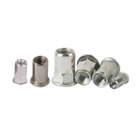 China ZINC PLATED Small Large Countersunk Flat Head Reduced Side With Notch Collar Rivet Nuts for sale