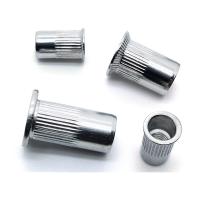 China ZINC PLATED Small Large Countersunk Flat Head Reduced Side With Notch Collar Rivet Nuts for sale
