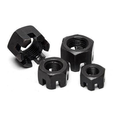 China Plain Finish Fine Tooth Blossom Nut Din935 Extra Large Outer Hexagonal Slotted Nuts for sale