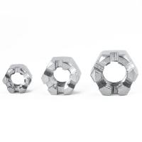 China Plain Finish Fine Tooth Blossom Nut Din935 Extra Large Outer Hexagonal Slotted Nuts for sale