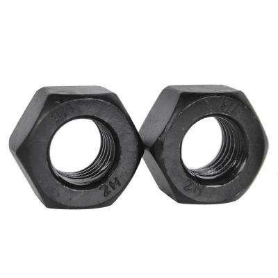 China ISO9001 A194-2H Blackened Thickened Nut High Strength M2-M30 Sizes for sale