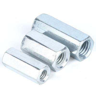 China 201 304 Stainless Steel Cylindrical Screw Joint Nut Zinc Plated M6 M8 M10 for sale