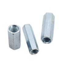 China 201 304 Stainless Steel Cylindrical Screw Joint Nut Zinc Plated M6 M8 M10 for sale