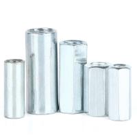 China 201 304 Stainless Steel Cylindrical Screw Joint Nut Zinc Plated M6 M8 M10 for sale