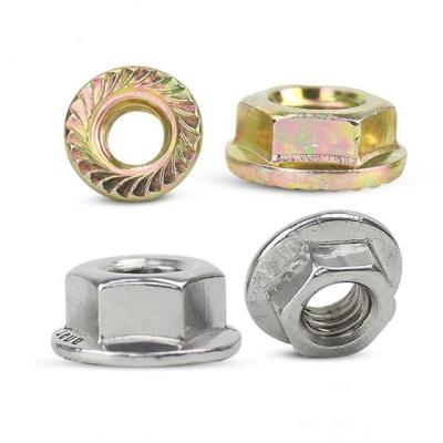 China DIN6923 Carbon Steel Hex Flange Nut Grade 8.8 M10 with Zinc Plated Finish for sale