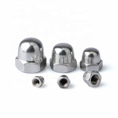 China DIN1587 Hex Domed Cap Nuts Nickel Galvanized M6 M8 M10 ASTM Fastener Certified for sale