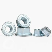 China 304 Stainless Steel Hexagon Spline Flange Nut DIN6923 Nylon Lock M6 M8 M10 for sale