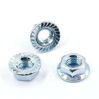 China 304 Stainless Steel Hexagon Spline Flange Nut DIN6923 Nylon Lock M6 M8 M10 for sale