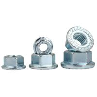 China 304 Stainless Steel Hexagon Spline Flange Nut DIN6923 Nylon Lock M6 M8 M10 for sale