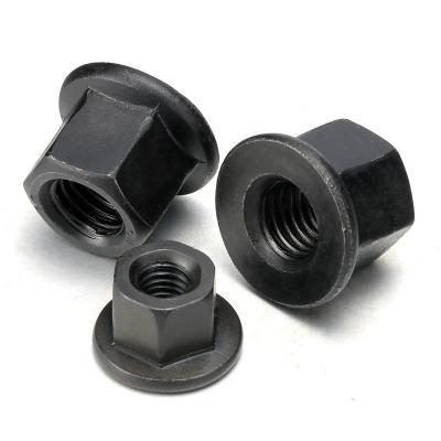 China M10-M30 Hex Flange Thickening Nut with Pad Plate ISO9001 Zinc Coated for sale
