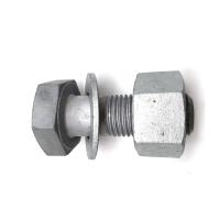 China M16 HDG Hex Head Electric Bolt with Hex Nut and Washer Steel Grade 8.8 Black Oxide for sale