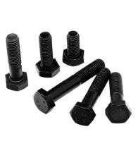 China Grade 10.9 M8x50 Hex Bolt and Nut Set Black Finish Din933 Galvanized Steel for sale