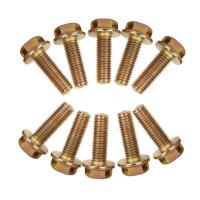 China 12.9 Grade Yellow Zinc Coated DIN6921 Hex Head Flange Bolt M10 M12 M6 for Building for sale