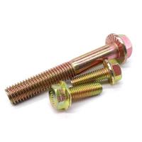 China 12.9 Grade Yellow Zinc Coated DIN6921 Hex Head Flange Bolt M10 M12 M6 for Building for sale