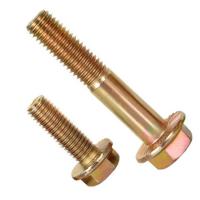 China 12.9 Grade Yellow Zinc Coated DIN6921 Hex Head Flange Bolt M10 M12 M6 for Building for sale