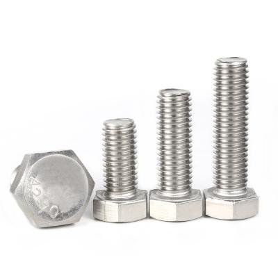 China Stainless Steel A2 A4 DIN931 Partial Thread Hex Bolt Nut Washer Stock M6 M8 M10 for sale