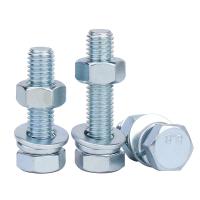 China DIN 933 HDG Full Threaded Hex Bolt Carbon Steel Grade 8.8 10.9 M6 to M64 for sale