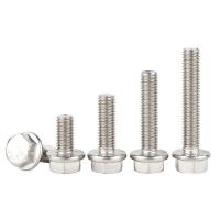 China Stainless Steel A2 70 A4 80 Hex Flange Bolt DIN6921 Direct Supply Plain Finish for sale