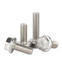 China Stainless Steel A2 70 A4 80 Hex Flange Bolt DIN6921 Direct Supply Plain Finish for sale