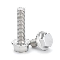 China Stainless Steel A2 70 A4 80 Hex Flange Bolt DIN6921 Direct Supply Plain Finish for sale
