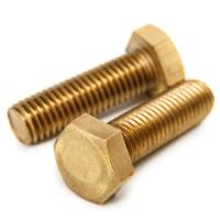China Plain Finish Brass DIN933 DIN931 Hexagon Hex Head Bolts for Construction for sale