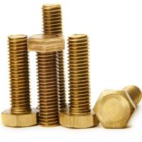 China Plain Finish Brass DIN933 DIN931 Hexagon Hex Head Bolts for Construction for sale