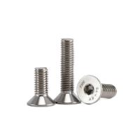 China Customizable DIN ANSI Stainless Steel A2 70 A4 80 CSK Flat Head Hex Socket Bolt Screw for sale