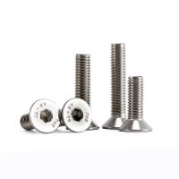 China Customizable DIN ANSI Stainless Steel A2 70 A4 80 CSK Flat Head Hex Socket Bolt Screw for sale