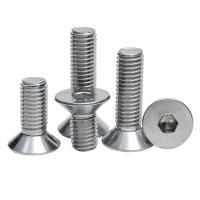 China Customizable DIN ANSI Stainless Steel A2 70 A4 80 CSK Flat Head Hex Socket Bolt Screw for sale