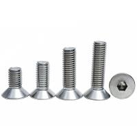 China Customizable DIN ANSI Stainless Steel A2 70 A4 80 CSK Flat Head Hex Socket Bolt Screw for sale