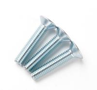 China DIN7991 CSK Flat Head Hex Socket Bolt Screw M6x20 White Blue Zinc Plated for sale