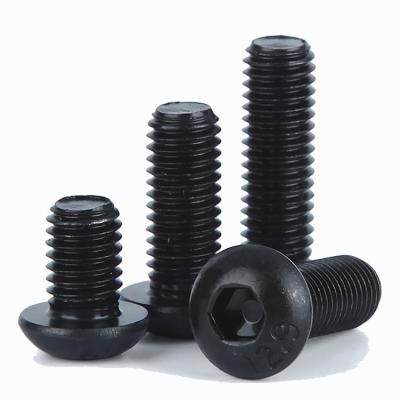 China ISO7380 Hex Socket Button Head Security Cap Screw Bolt with Black Oxide Black Zinc Plated for sale