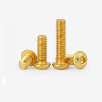 China M5-M100 Copper Brass ISO7380 Hex Socket Button Head Security Cap Screw Bolt for Industrial for sale