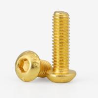 China M5-M100 Copper Brass ISO7380 Hex Socket Button Head Security Cap Screw Bolt for Industrial for sale