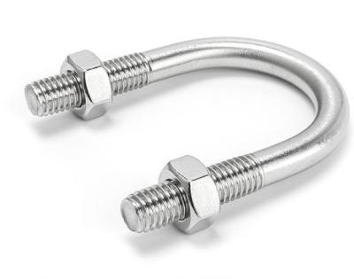 China Hot Dip Galvanized U Shaped Clamp 2 Inch Heavy Duty Fastener for Pipe Support for sale