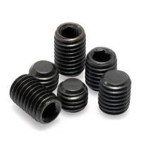 China Grade 12.9 Stainless Steel Hexagon Socket Set Screw DIN914 M3-M16 Flat End Concave Point for sale
